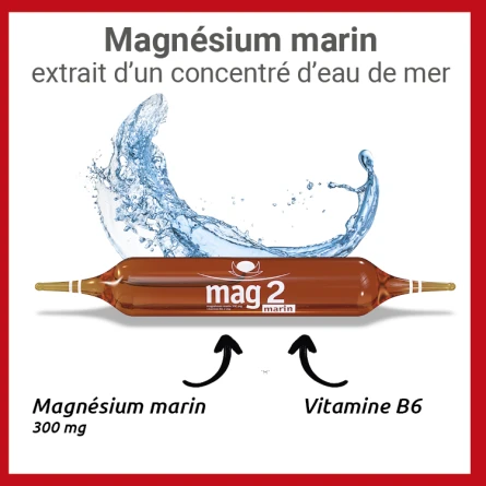 Magnésium marin et vitamines B6 - Mag2 Nervosité Fatigue
